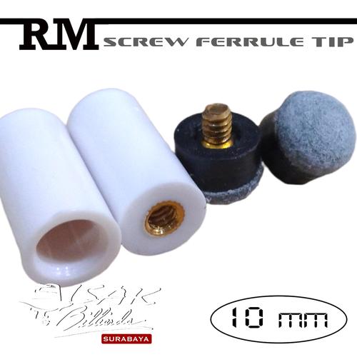 Jual RM Screw Tip - 10 mm Cue Tip Baut Besi Stick Billiard Stik Biliar ...