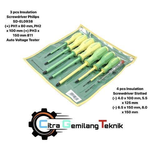 Jual Tekiro electro screwdriver set 7 pcs/ obeng listrik set tekiro ...