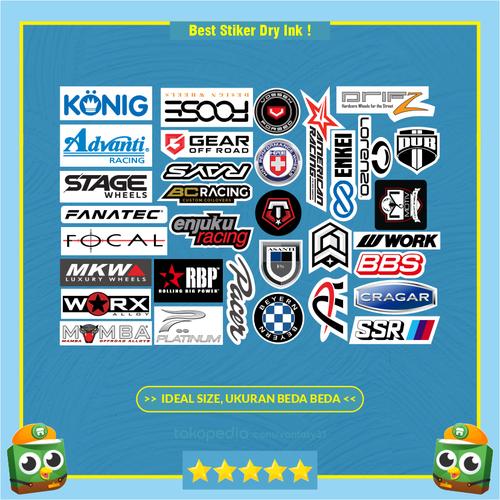 Jual Stiker Vynil Wheels Car Racing Logo Tumblr Sticker Pack POP - Kota ...