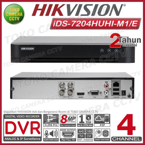 Jual DVR HIKVISION 4 CHANNEL iDS-7204HUHI-M1/E DVR 4CH 5MP 8MP ...