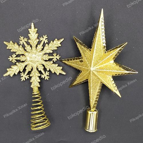 Jual Hiasan Natal Pucuk Pohon Bintang / Topper Star Angel - Snow ...