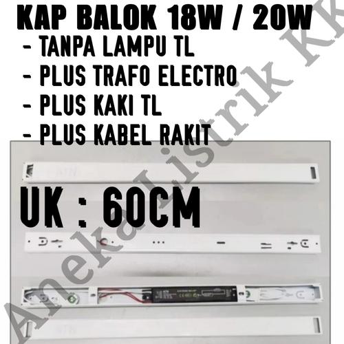 Jual KAP BALOK 18W 20W RUMAH BOX LAMPU NEON TL 18 20 W WATT + KAKI ...