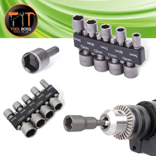 Jual Socket Adaptor Mata Bor Drill- Bit Hex Shark Kunci Sock Set 9 ...