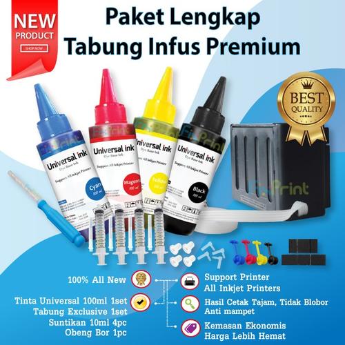 Jual Paket Tinta Tabung Infus Modifikasi Hitam Premium Paket Infus ...