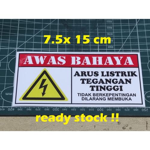 Jual Stiker Panel LIstrik AWAS BAHAYA DANGER - panjang-awas - Jakarta ...
