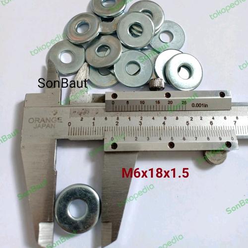 Jual Ring Plat 10 m6 Tebal Lebar Washer 6mm 100pcs - Jakarta Utara ...