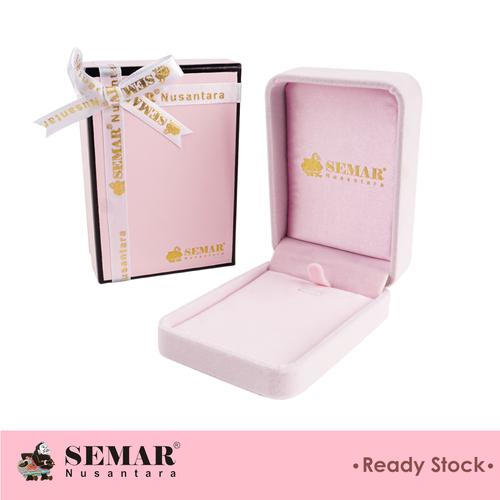 Jual Kotak Perhiasan Pink Velvet Square Jewelry Box Special Gift - SET ...