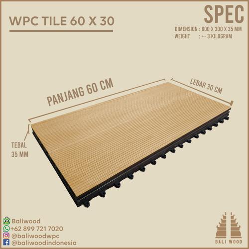 Jual Lantai DIY Decking WPC (HPC) Kayu tile Baliwood panjang 60x30 no ...