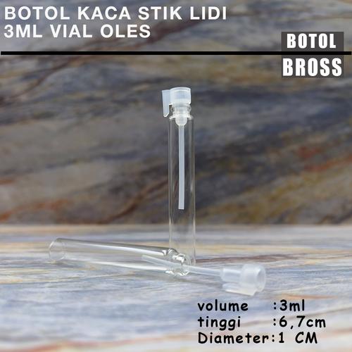 Jual Vial 3ml Botol Tester Sample Parfum Kaca Stik Oles Lidi Tutup ...