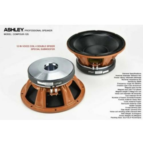 Jual Speaker Component 12 Inch Subwoofer Ashley Compour 12S ORIGINAL ...