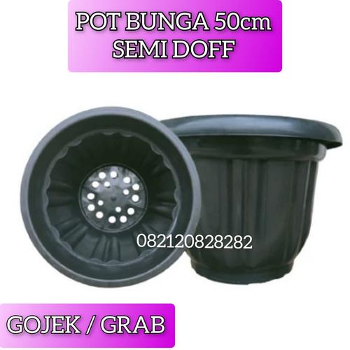 Jual POT TANAMAN BESAR 50CM HITAM POT BUNGA JUMBO 50 POT BUAH SEMI DOFF ...
