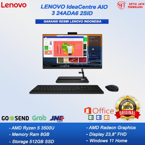 Jual LENOVO IdeaCentre AIO 3 24ADA6 2SID R5-3500U 8GB 512GB SSD FHD W11 OHS - Jakarta Pusat ...