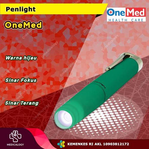 Jual Penlight Onemed LED / Pen Light dengan Free Baterai AAA - Hijau ...