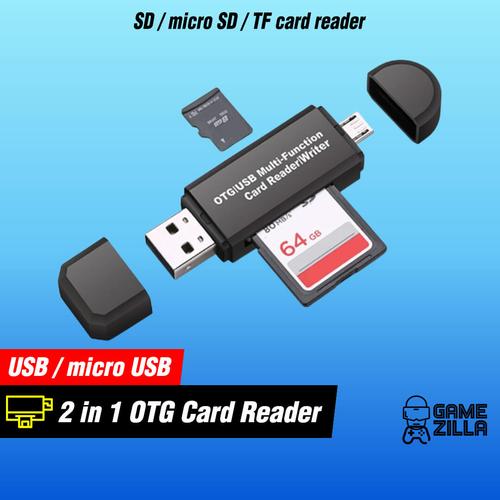 Promo Card Reader Micro SD / TF / SD Card Rider USB / Micro USB All In ...