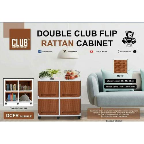 Jual lemari laci plastik club double flip 2 susun - DCFR 1, bubble warp - Kab. Karawang - Grosir ...