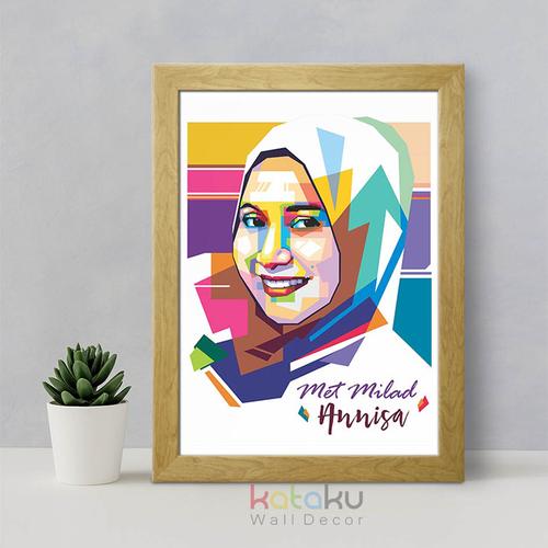 Jual WPAP Lukisan Wajah Pop Art Hadiah Kado Unik Poster Bingkai - A3 ...
