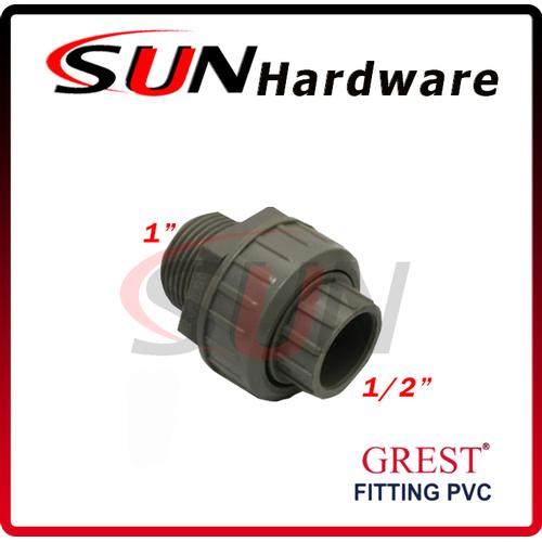 Jual Water Mur Drat Luar Pvc 1 x 1/2 Inch Watermor Sambungan Sok Socket ...