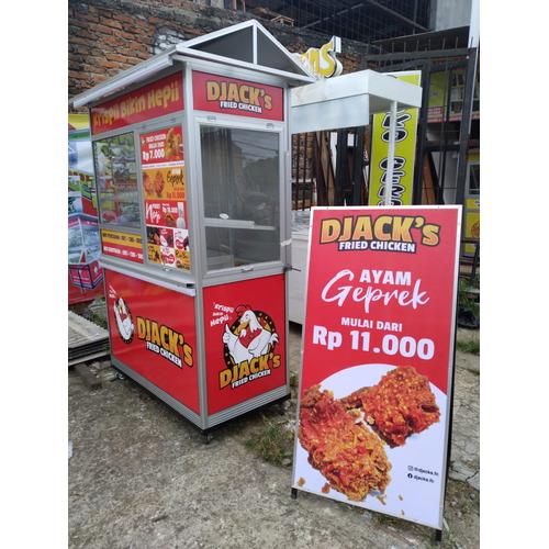 Jual Gerobak Aluminium Fried Chicken Kuat Gratis Branding Alumunium ...