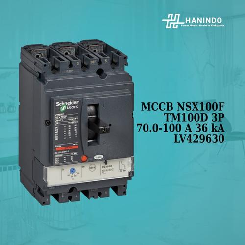Jual Schneider MCCB NSX100F TM100D 3P 70.0-100 A 36 kA LV429630 - Kota ...