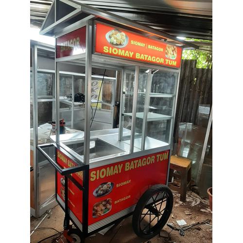 Jual Gerobak Aluminium Siomay Somay Kuat Gratis Branding Alumunium ...