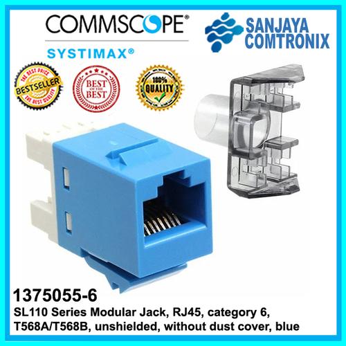 Jual AMP Commscope 1375055-2 SL110 Series Modular Jack RJ45 Cat6 Cat.6 ...