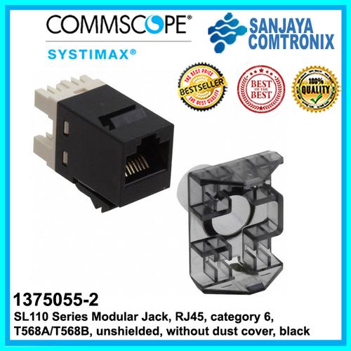 Jual AMP Commscope 1375055-2 SL110 Series Modular Jack RJ45 Cat6 Cat.6 ...