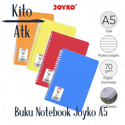 Jual Buku Notebook A5 Joyko NB-661 / Buku Notebook Spiral 60 Lembar ...