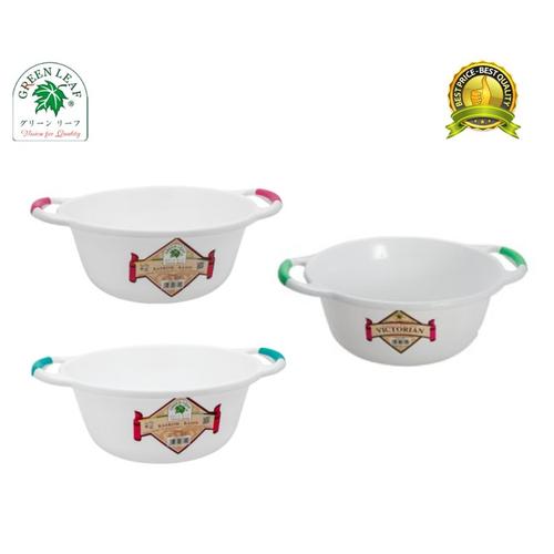 Jual BASKOM EMBER PLASTIK DENGAN GAGANG 11,5 LITER GREEN LEAF VICTORIAN ...