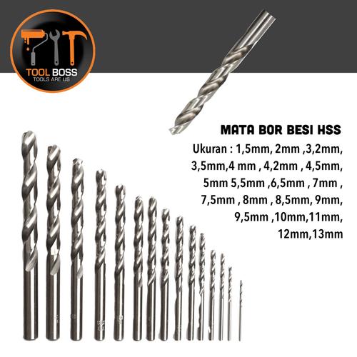Jual Mata Bor Besi 0,8 MM - 13 MM - 1,5 MM - 3,2 MM - Jakarta Selatan - TOOL BOSS | Tokopedia