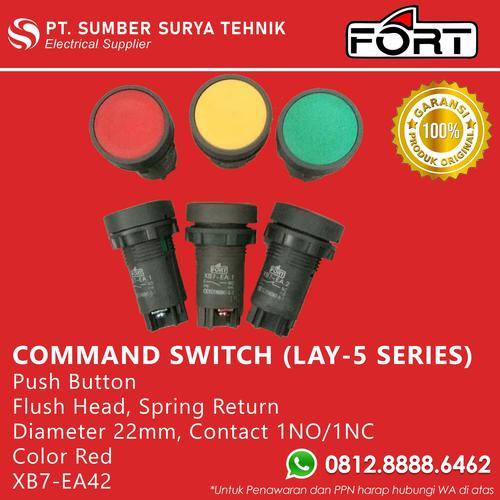 Jual Push Button XB7-EA42 22mm 1NO/1NC Merah FORT - Jakarta Pusat ...
