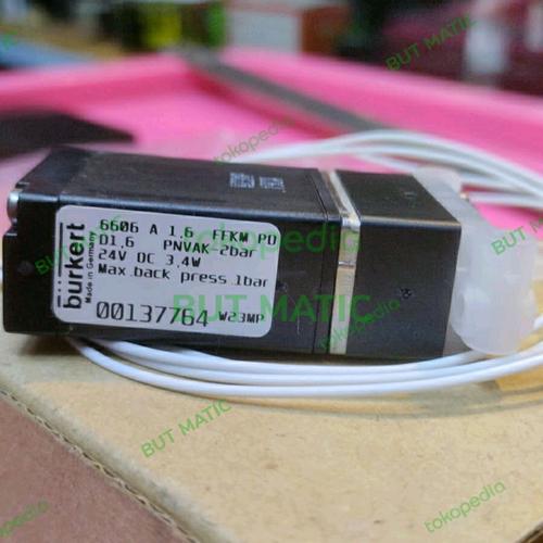 Jual BURKERT 6606 A 1.6 FFKM PD 01.6 PNVAK-2bar 24V DC Solenoid Valve ...