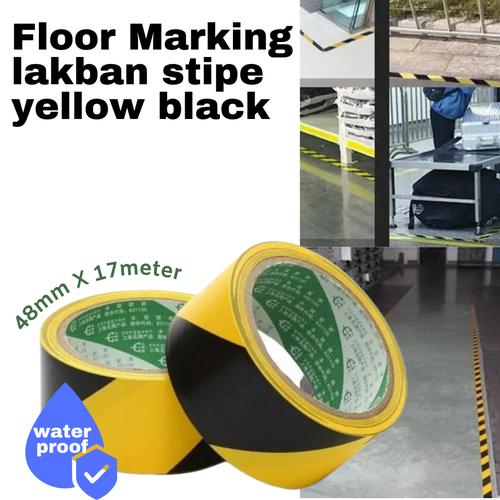 Promo Lakban Police Line Tape Marking Floor Hitam Kuning 48mm x 17 ...