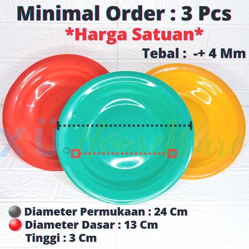 Jual Piring Plastik Besar | 24cm | Piring Makan | Piring Nasi Goreng ...
