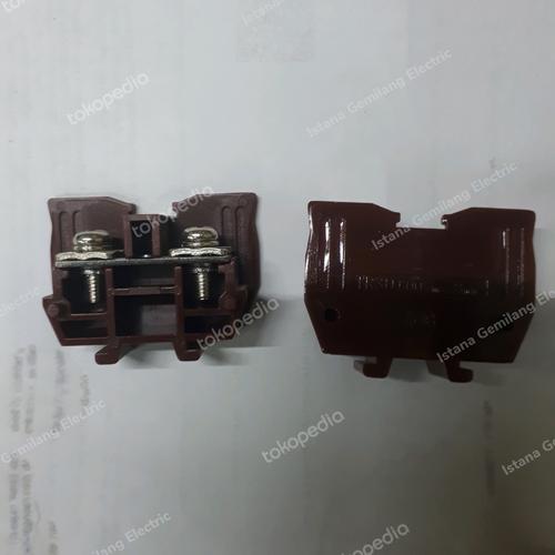 Jual Terminal Block TR-30 / TR30 30A Model Kasuga Coklat Rail 2 Fungsi ...