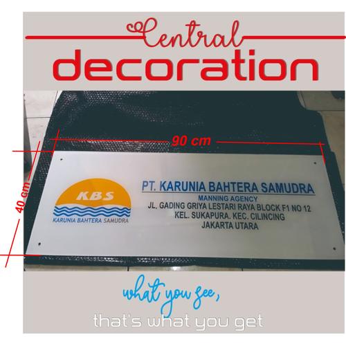 Jual plang akrilik | papan nama perusahaan, toko dan kantor |tebal 3 mm ...