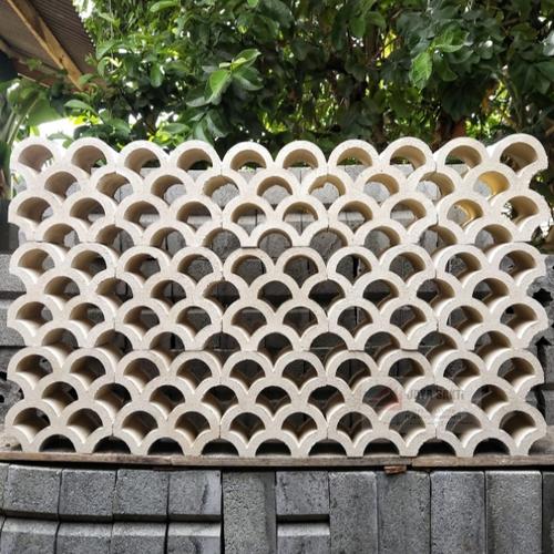 Jual Roster beton,loster putih,roster motif bunga lampu - Abu-abu ...