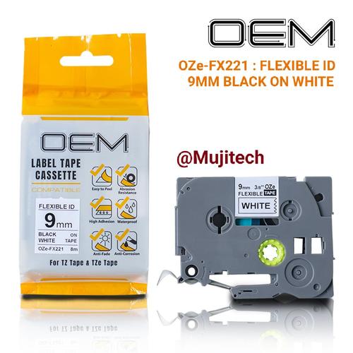Jual OEM OZE LABEL TAPE FLEXIBLE LAMINATED 9mm x 8m untuk BROTHER ...