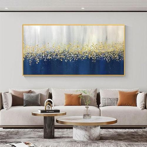 Jual LUKISAN Dinding BESAR Abstrak modern RUANG TAMU 150 x 80 cm FRAME ...