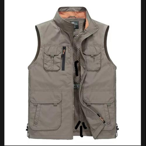 Jual ROMPI VEST PRIA LAPANGAN OUTDOOR PEKERJA PROYEK MULTIFUNGSI BAHAN ...