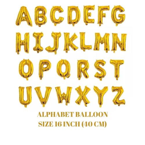 Jual BALON HURUF ALPHABET BALOON 1 PCS SIZE 40 CM - BALON BIG SIZE - C ...