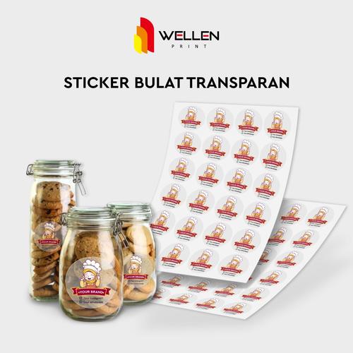 Jual Sticker Label Bulat Transparan / Sticker Bening Souvenir ...