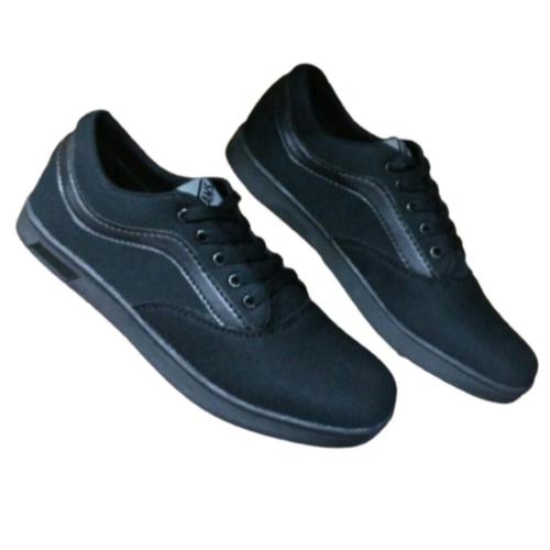 Jual Sepatu sneakers hitam polos pria dan wanita sepatu kets sepatu ...