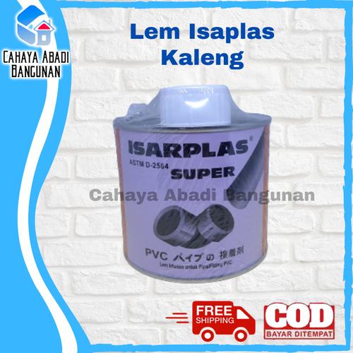 Jual LEM PVC ISARPLAS KALENG 400 GRAM / LEM PIPA KALENG 400 GR KUAS ...