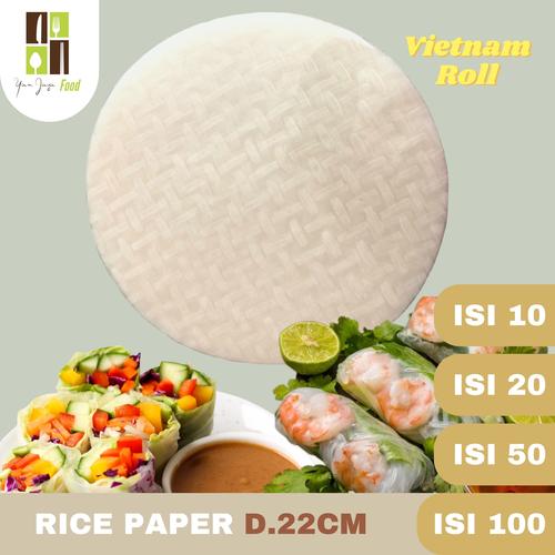 Jual Rice Paper Kulit Transparant Lumpia Vietnam 22cm isi 100 / 10 Re ...