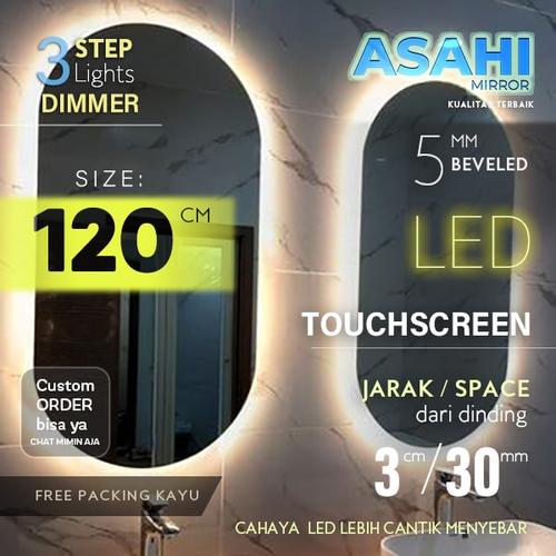 Jual TOUCHSCREEN LED 120cm BIG SIZE Kaca Cermin 5 MM BEVEL Smart Mirror ...
