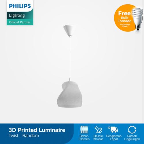 Jual Custom Lampu Gantung Philips 3D Printed Luminaire - Twist - Hitam ...