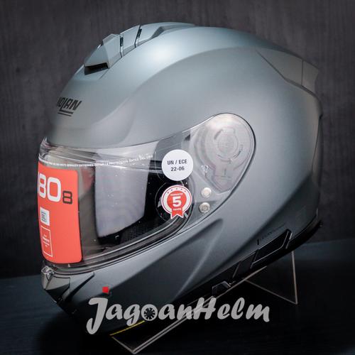 Jual NOLAN HELM N808 CLASSIC N-COM #002 |FLAT VULCAN GREY| N80-8 DUAL ...