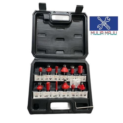 Jual Mata profil kayu 1/4in 12pcs BELTER/mata router mata profil ukir ...