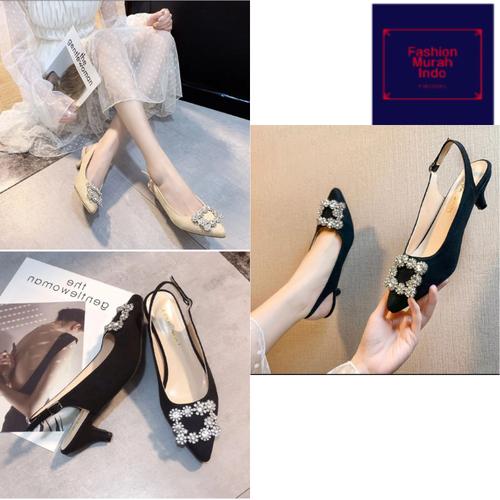 Jual Sepatu heels wisuda wanita mewah murah pernikahan kerja 36 37 38 ...