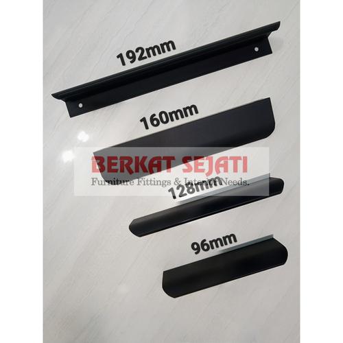 Jual TA-22 BLACK HITAM Tarikan Handle L Slim Minimalis Laci Lemari ...